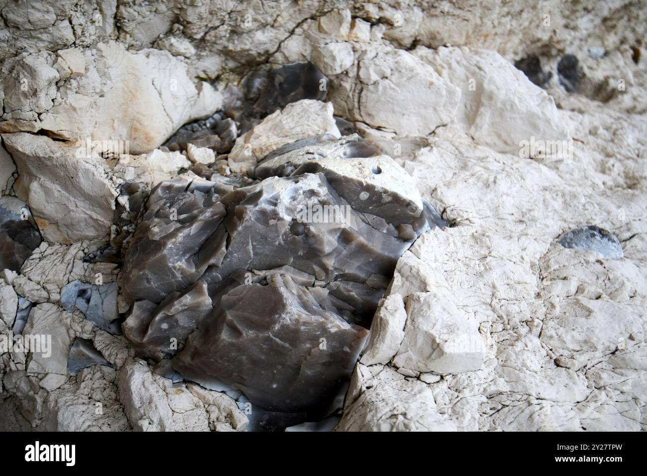 flint nodules in ulster white limestone forrmation on the north antrim ...