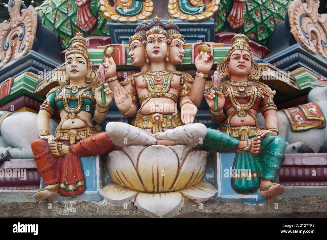 Small altar, Hindu Temple, Chennai, Tamil Nadu, India, Asia ...