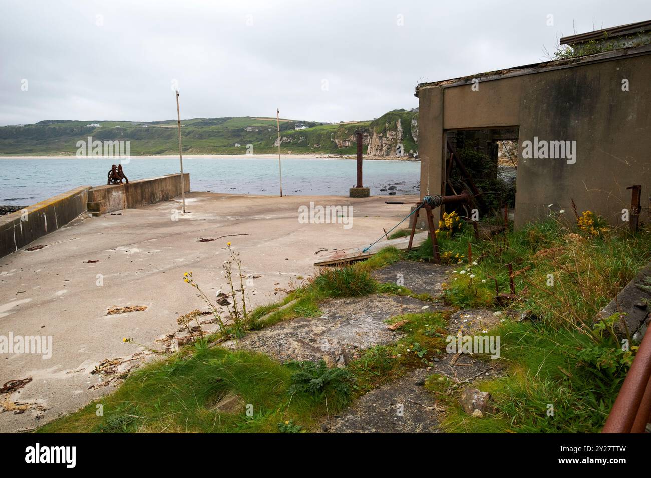 portbradden harbour north coast northern ireland uk Stock Photo - Alamy