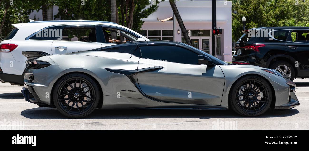 Miami Beach, Florida USA - June 9, 2024: Chevrolet Corvette Z06 ...
