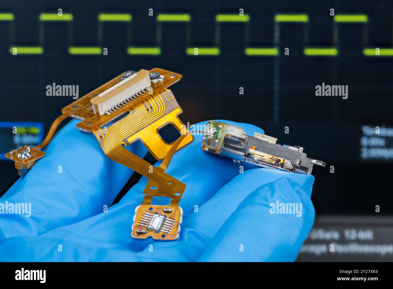 Optical Sensor Laser Diode Connector Or Lens On Flexiblw Cables From Cd Dvd Disc Drive Pickup