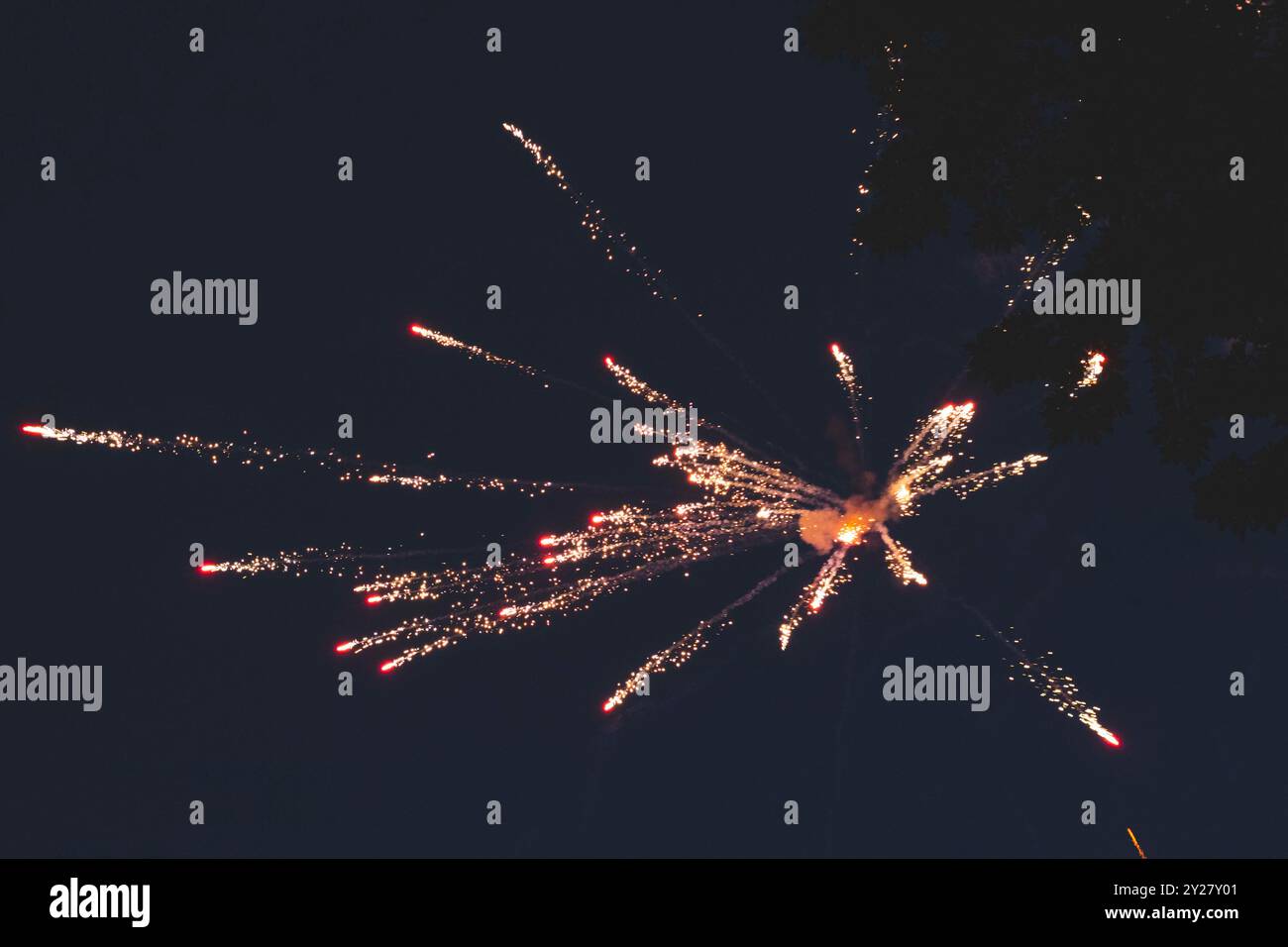 Night Time Fireworks Stock Photo - Alamy