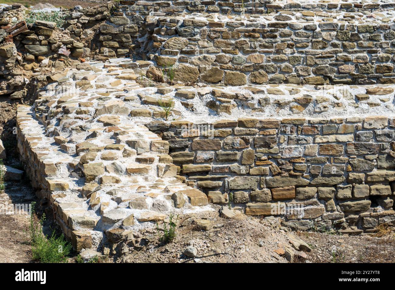 Old Stone Wall Remains of Ancient Macedonian City Stobi (359 BC): A ...