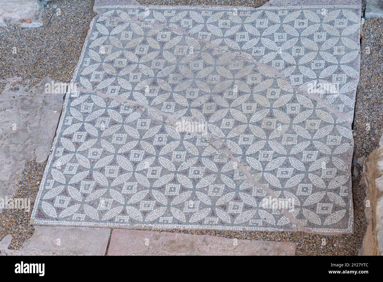 Ancient Mosaic on the Ground: Part of Stobi, Macedonian City from 359 ...