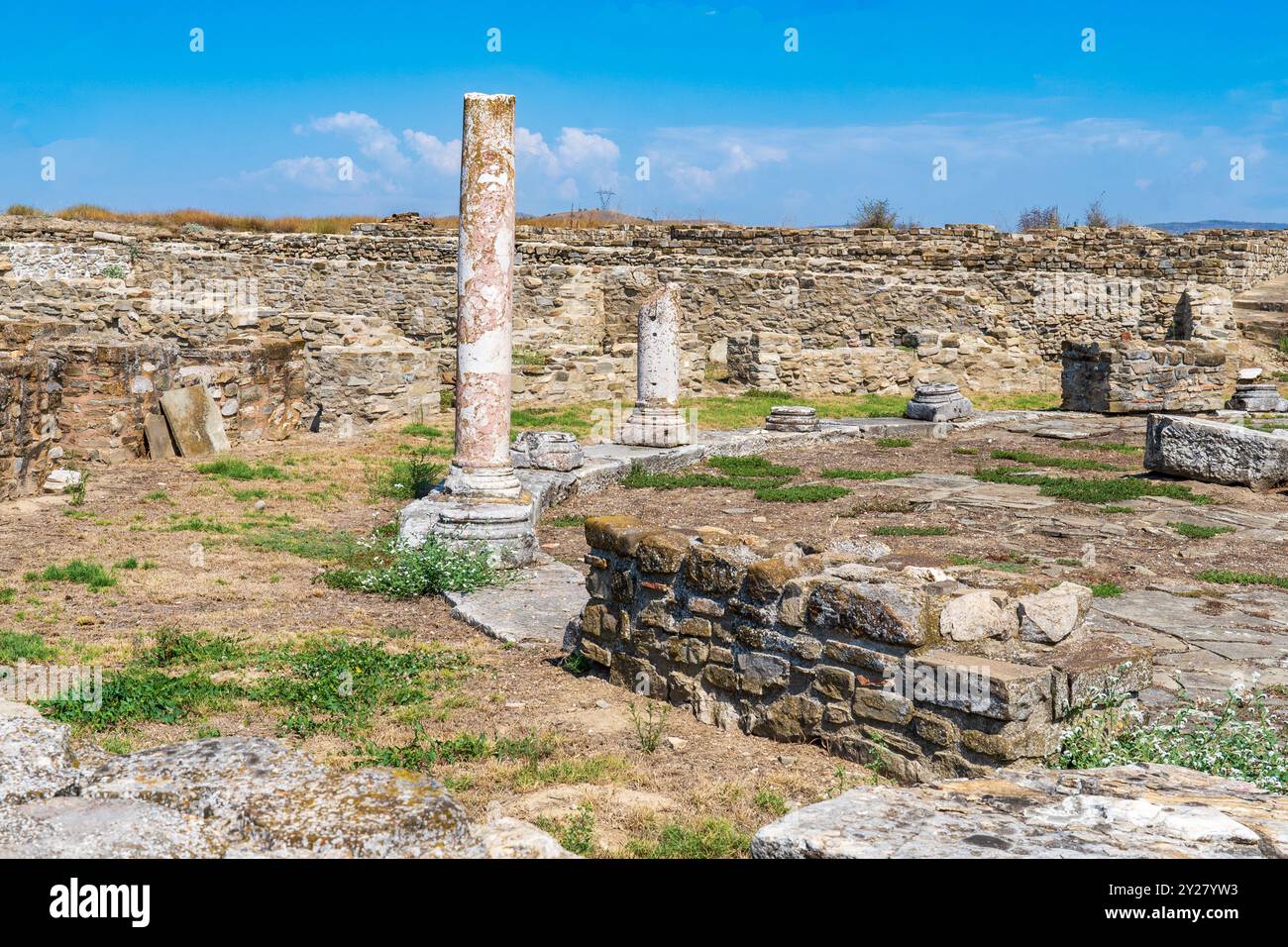 Macedonian Ancient City of Stobi (359 BC): Stones and Columns Under a ...