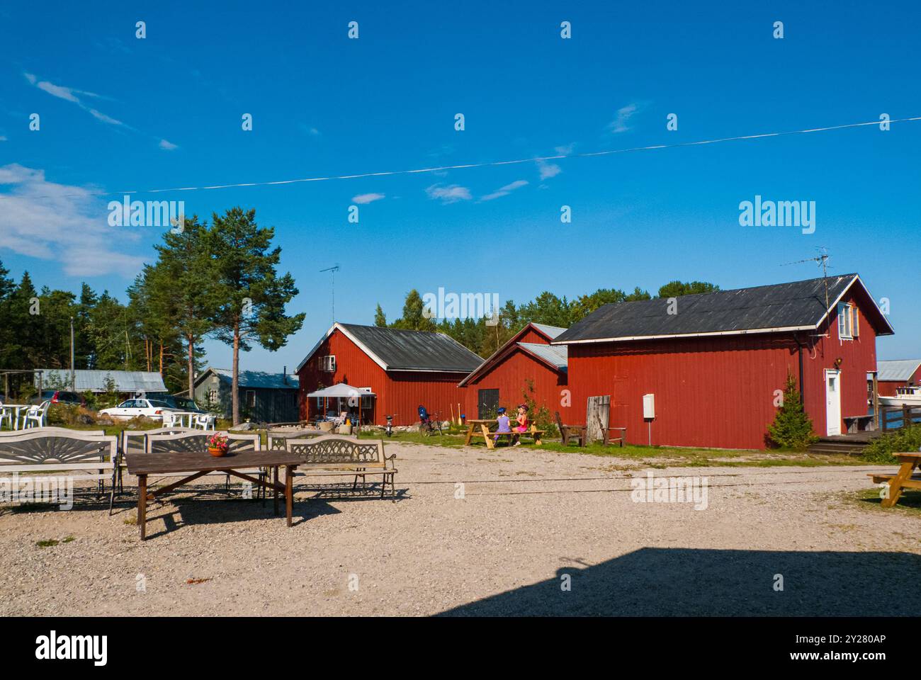 Gathering place in Norrfjarden, Nordmaling, Sweden Stock Photo - Alamy