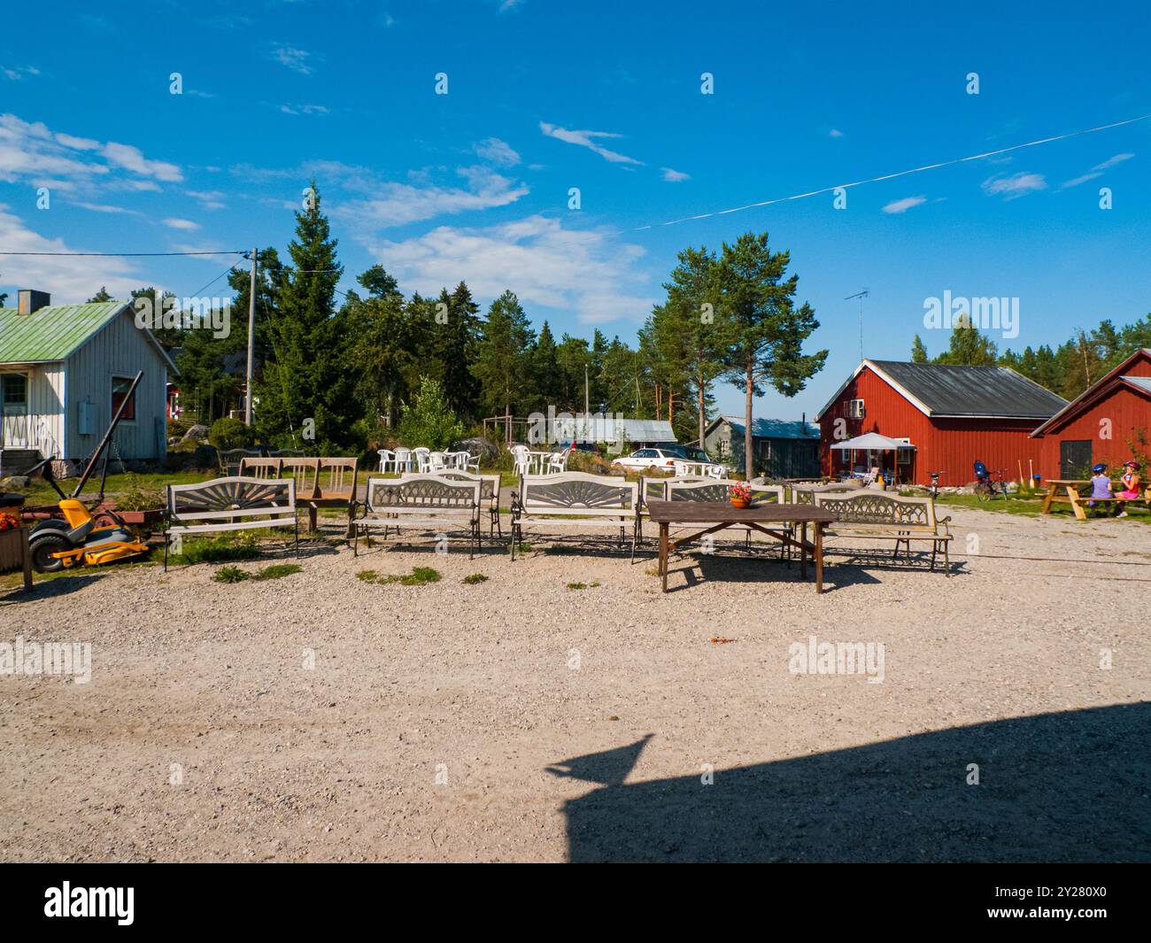 Gathering place in Norrfjarden, Nordmaling, Sweden Stock Photo - Alamy