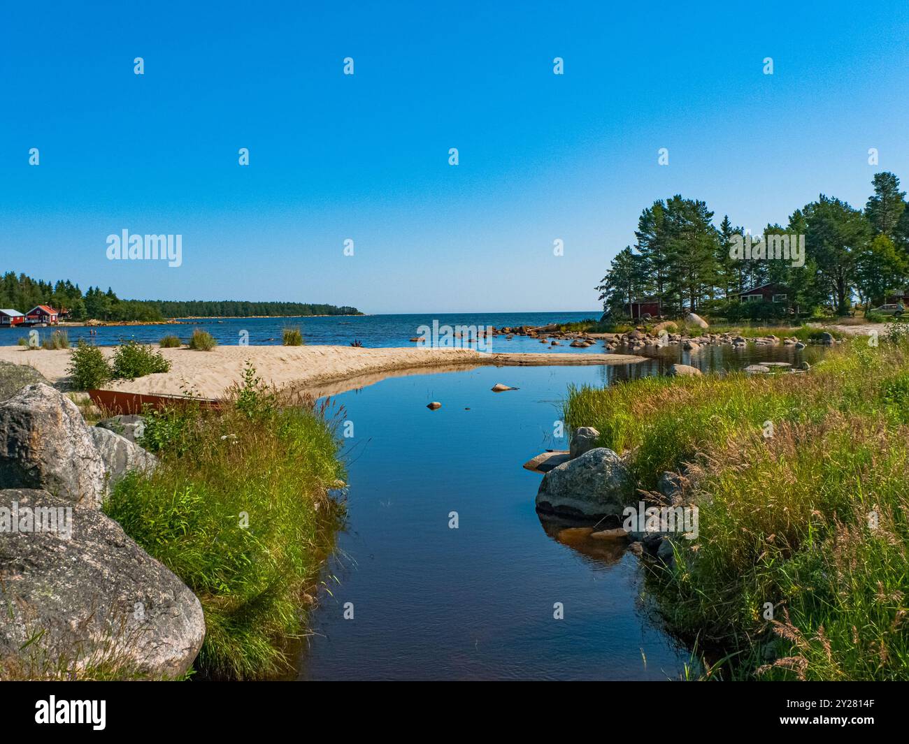 Landscape in Norrfjarden, Nordmaling, Sweden Stock Photo - Alamy