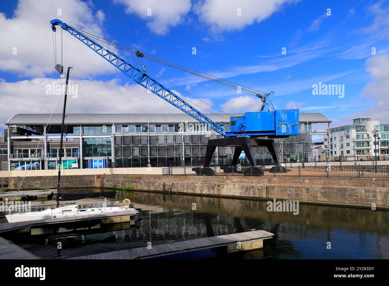 Graving Yard number 3 - old dry dock - and old derrick / crane, Cardiff ...