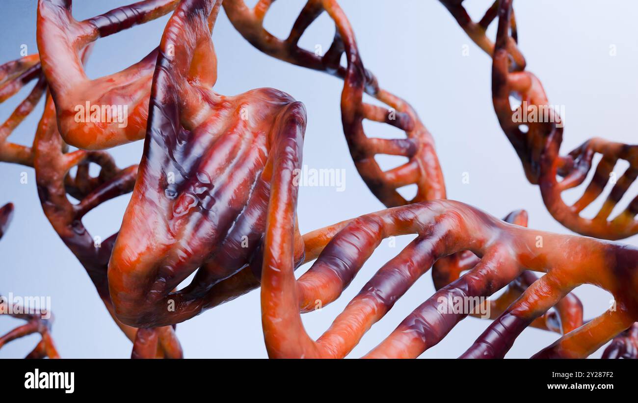 Genetic Dna disorder and Damage, Mutation or Radiation effect ...