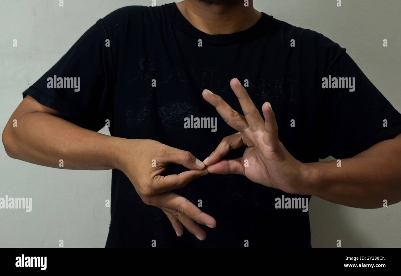 Hand sign interpreter for the deaf hi-res stock photography and images ...