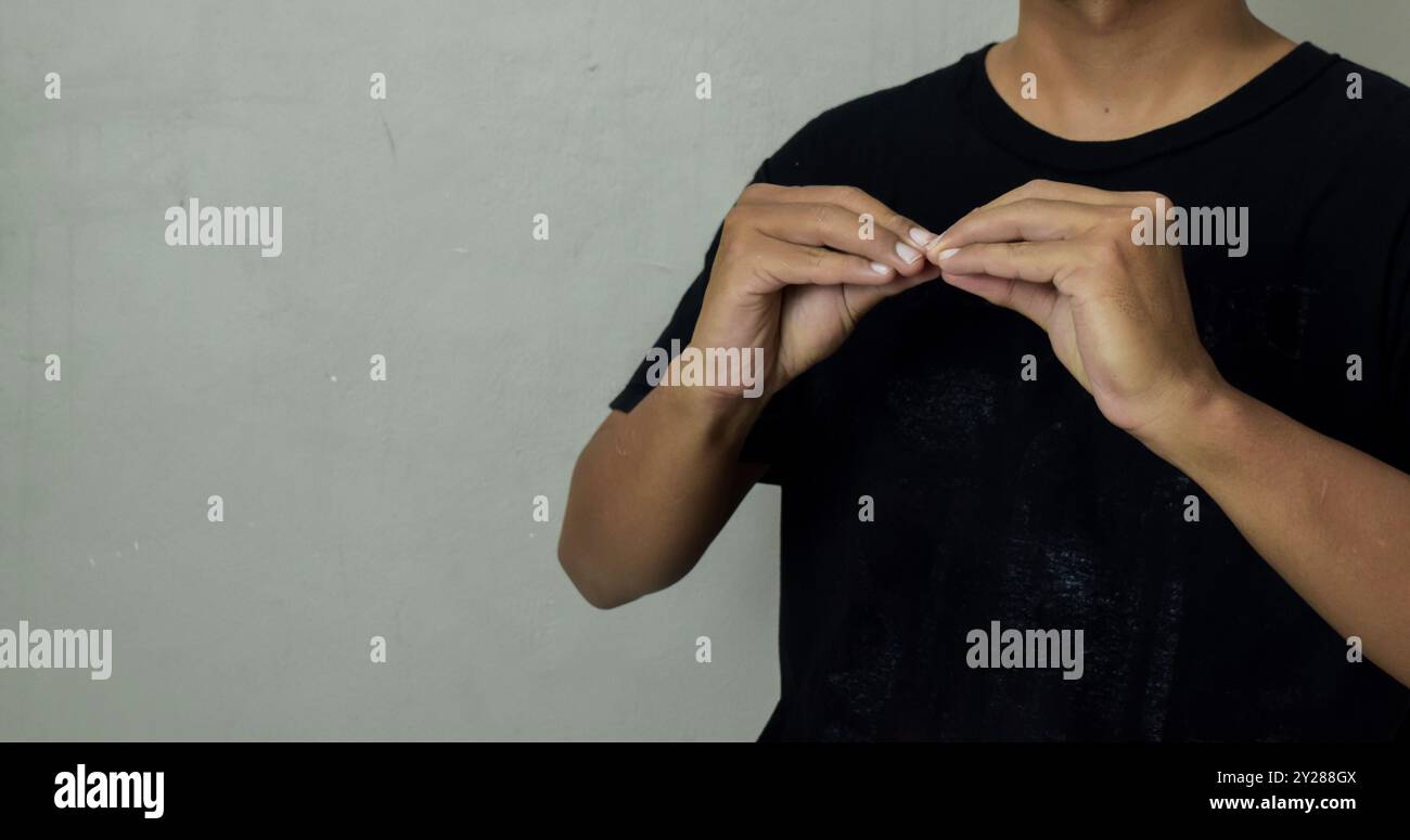 Man male adult sign language interpreter hi-res stock photography and ...