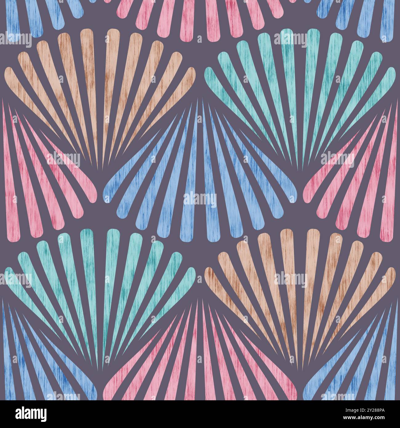 Retro seamless marine pattern with colorful shells. Vintage geometric ...