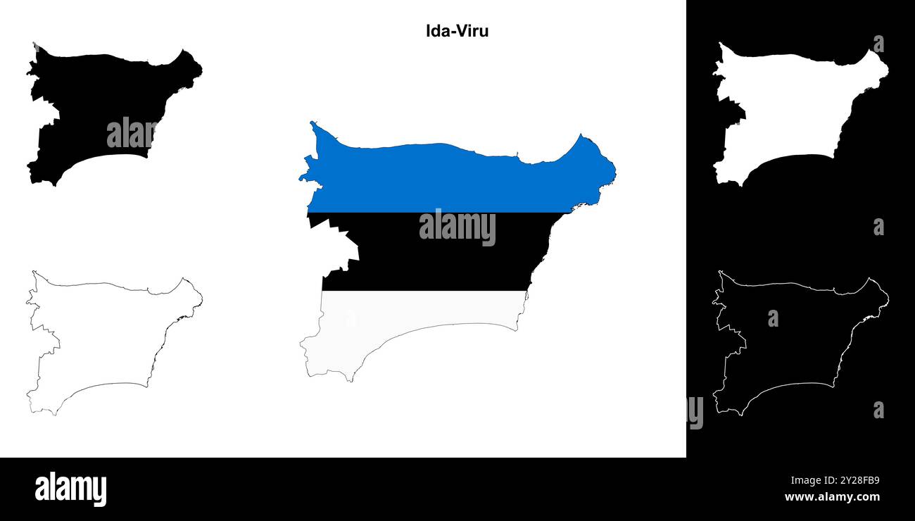 Ida-Viru county outline map set Stock Vector Image & Art - Alamy