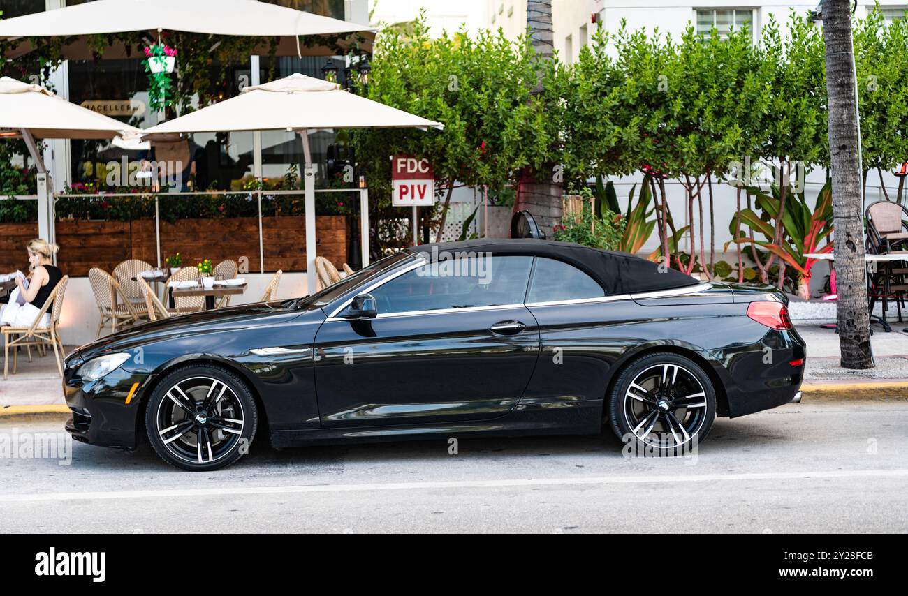 Miami Beach, Florida USA - June 5, 2024: BMW 650i xDrive Convertible at ...