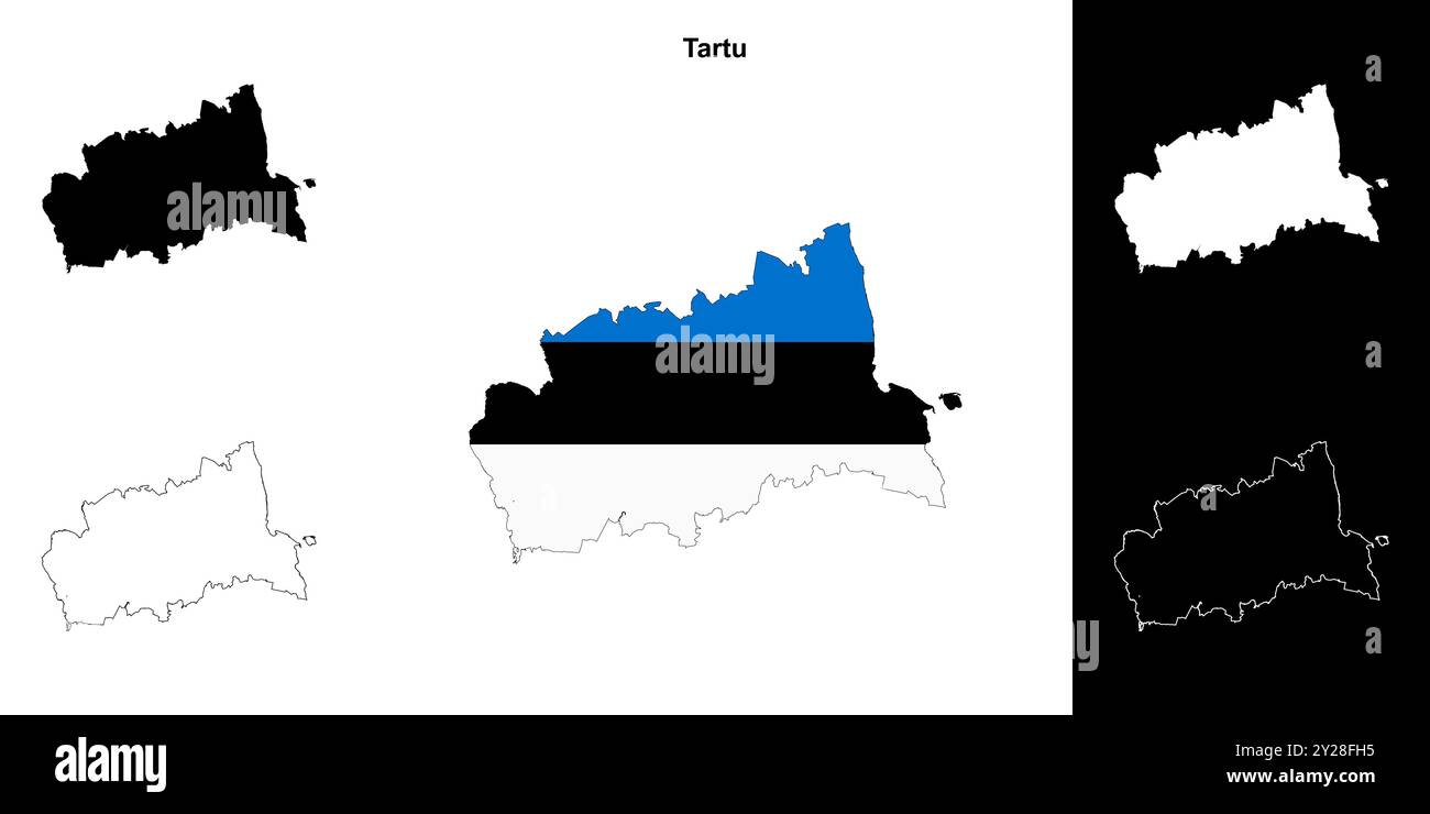 Tartu county outline map set Stock Vector Image & Art - Alamy