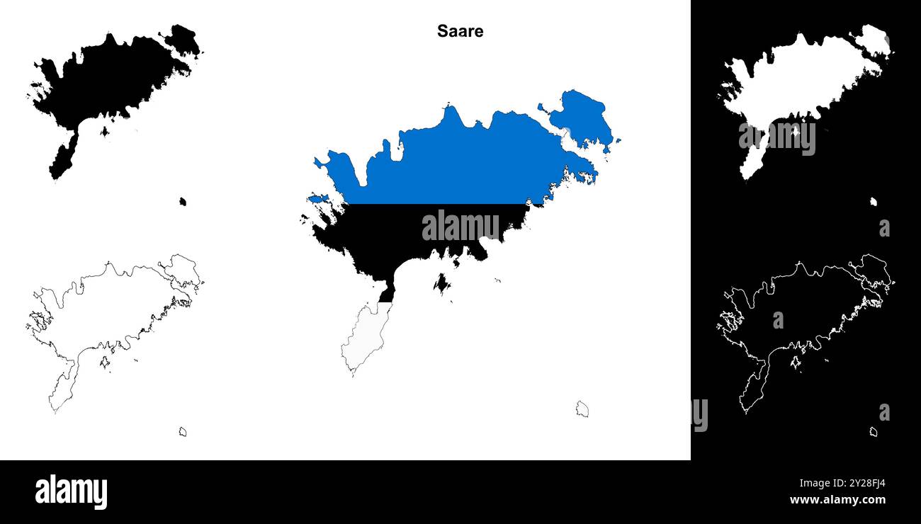 Saare outline map hi-res stock photography and images - Alamy