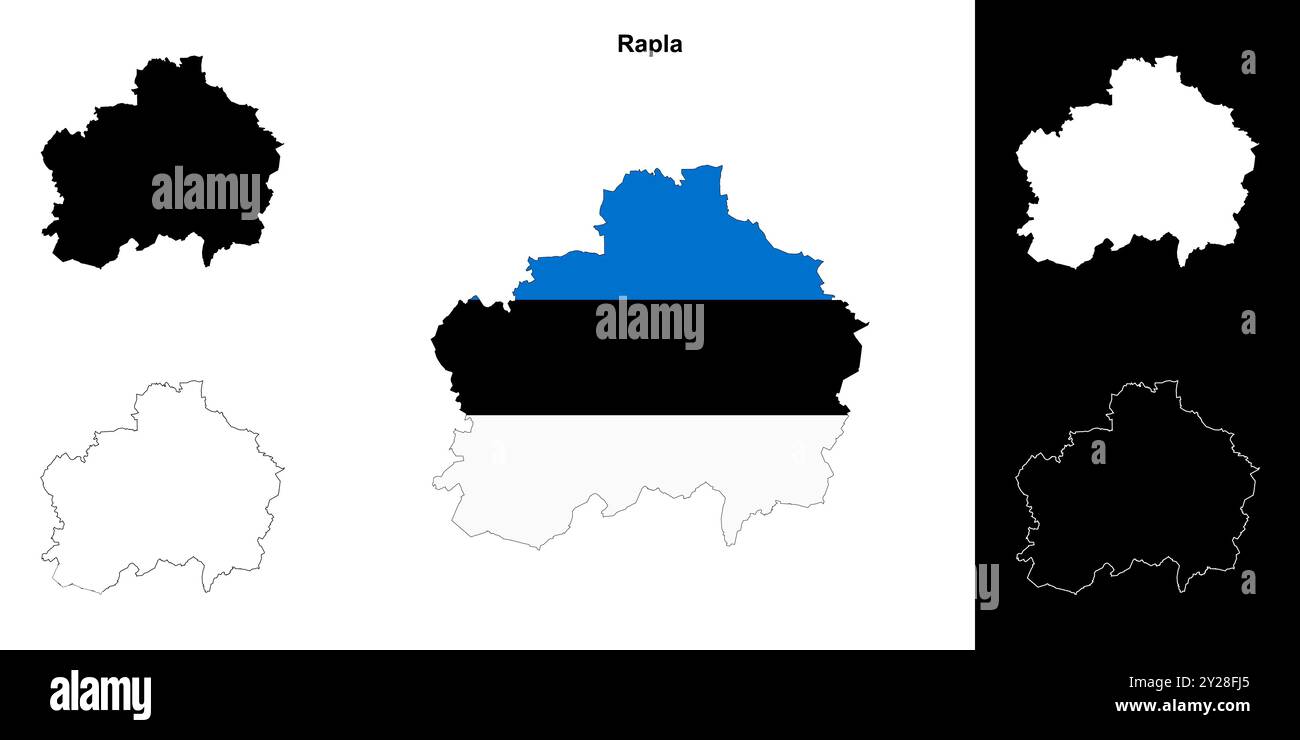 Rapla vector outline map hi-res stock photography and images - Alamy
