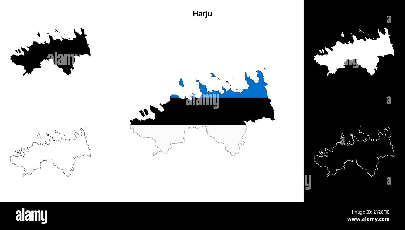 Harju county outline map set Stock Vector Image & Art - Alamy