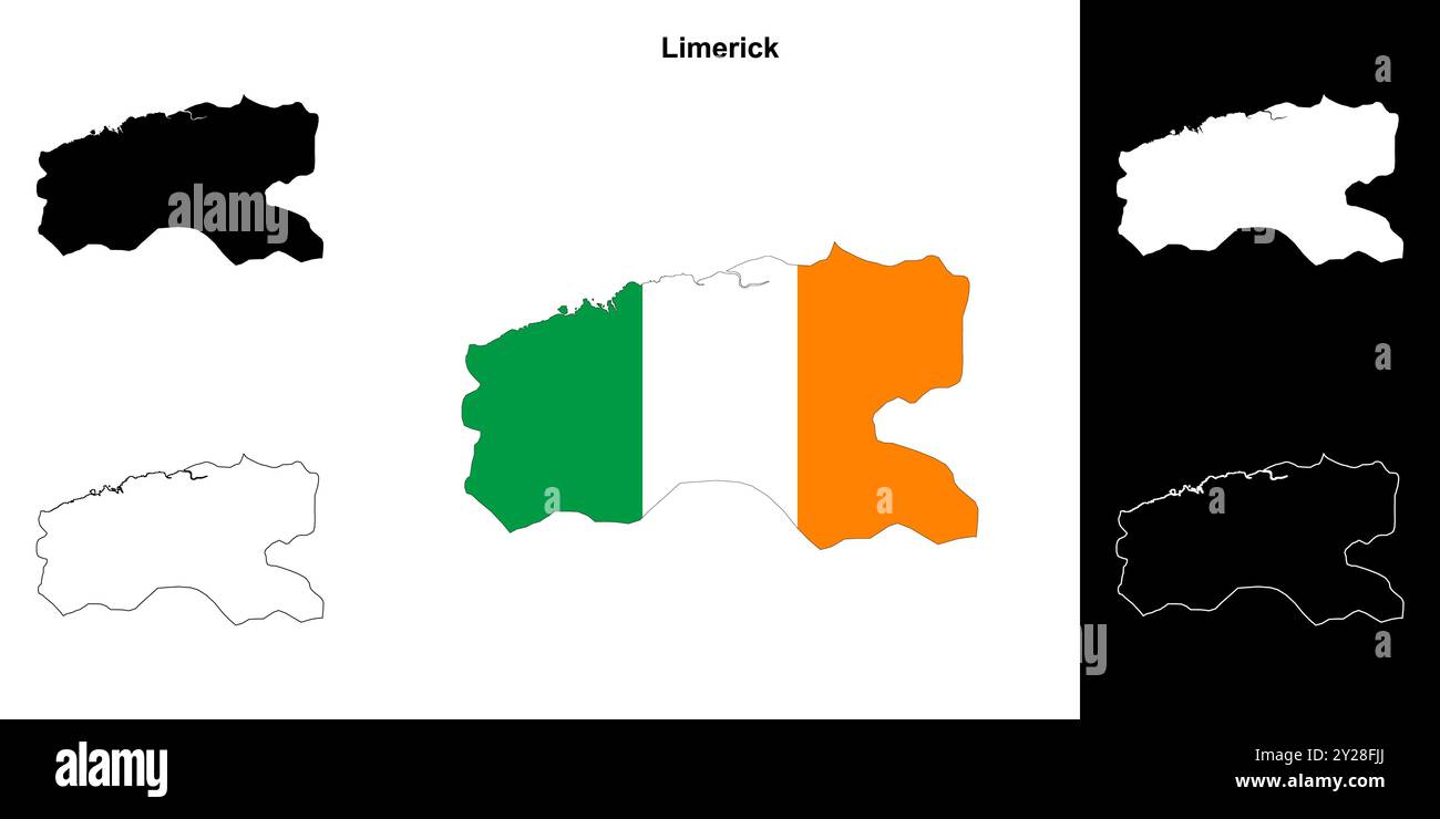 Limerick county outline map set Stock Vector Image & Art - Alamy