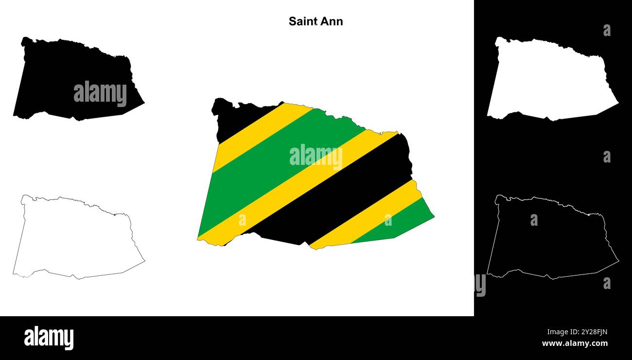 Saint Ann parish outline map set Stock Vector Image & Art - Alamy