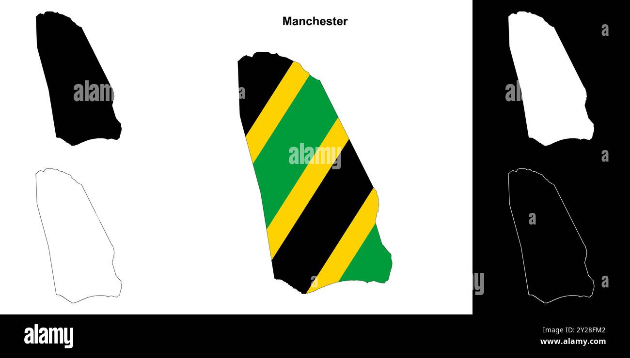 Manchester parish outline map set Stock Vector Image & Art - Alamy
