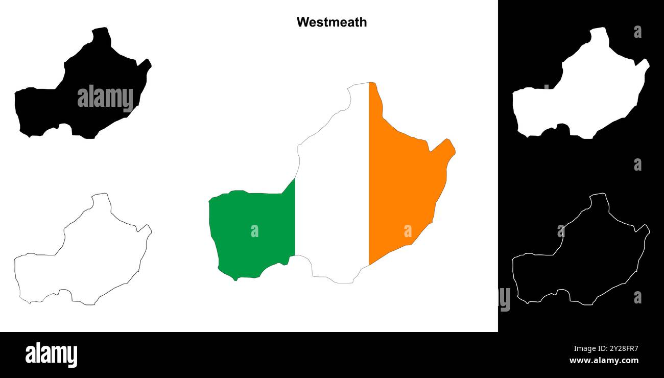 Westmeath county outline map set Stock Vector Image & Art - Alamy