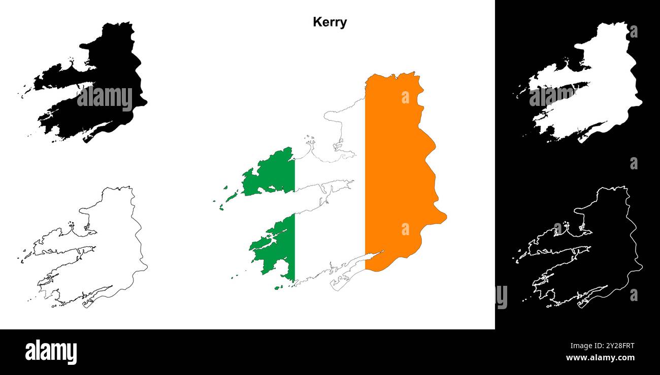 Kerry county outline map set Stock Vector Image & Art - Alamy
