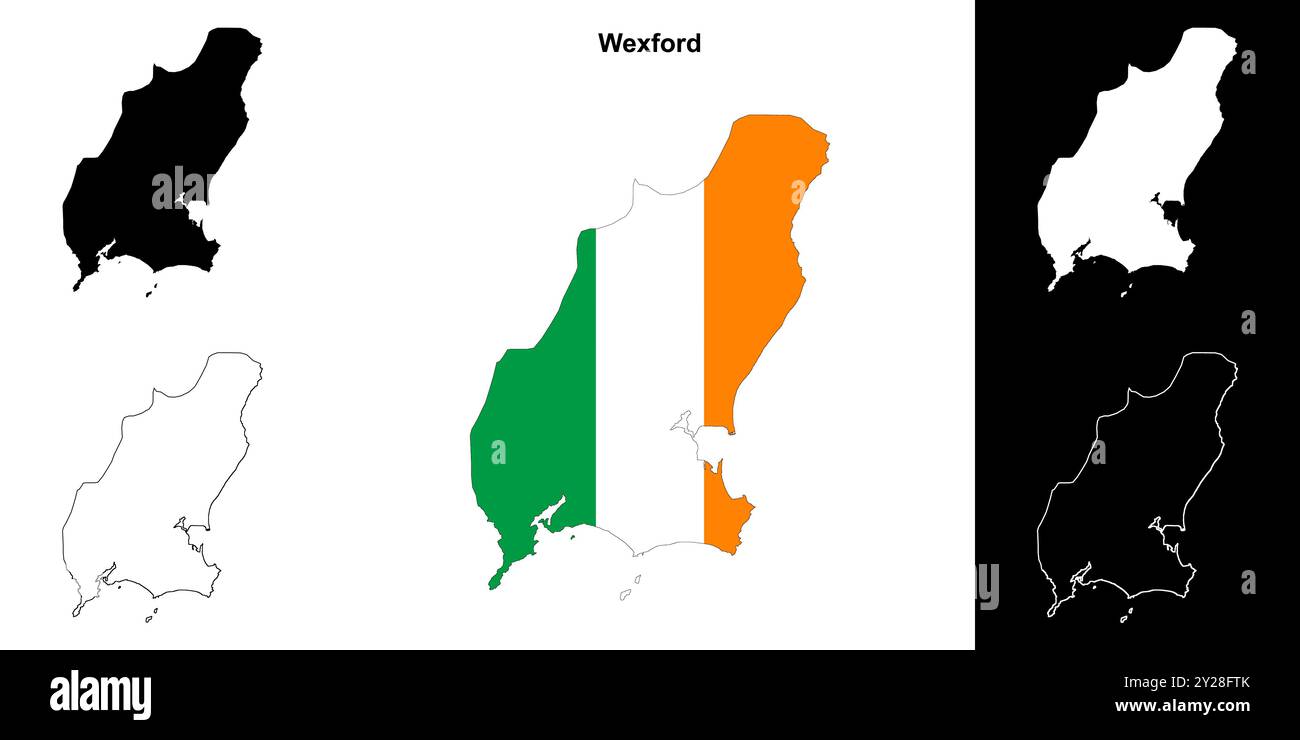 Wexford county map hi-res stock photography and images - Alamy