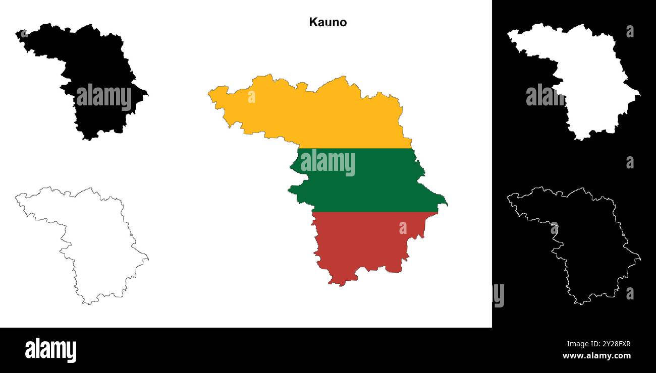 Outline map of kauno hi-res stock photography and images - Alamy