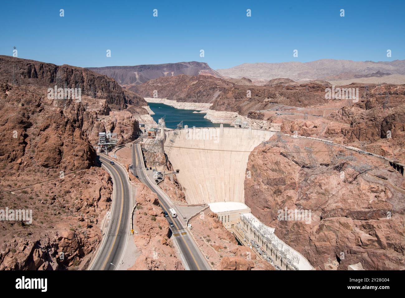 View of the Hoover dam from the Mike O'Callaghan–Pat Tillman Memorial ...