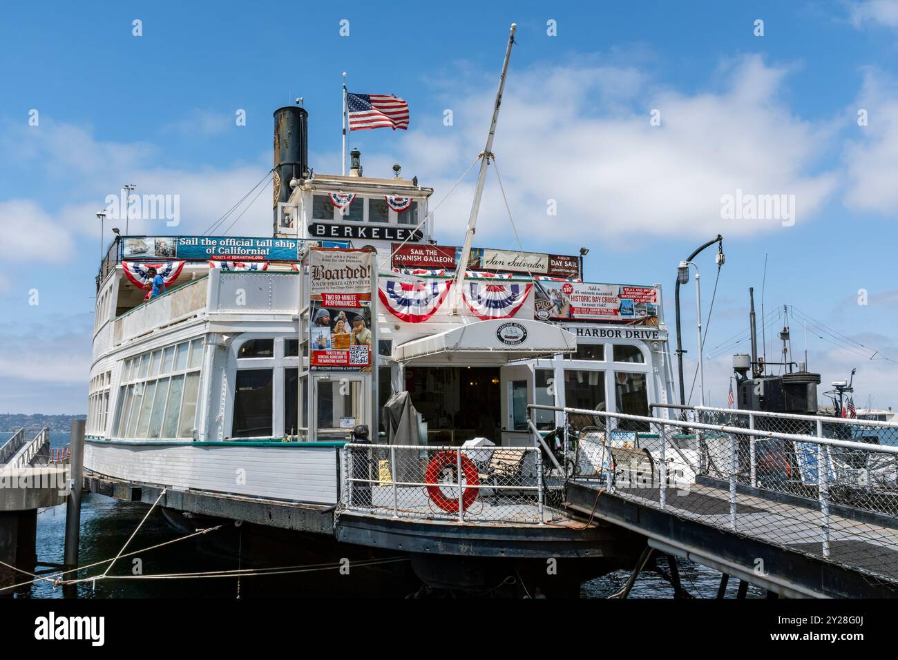Exterior of The Berkeley historic steam ferry from San Francisco Bay ...
