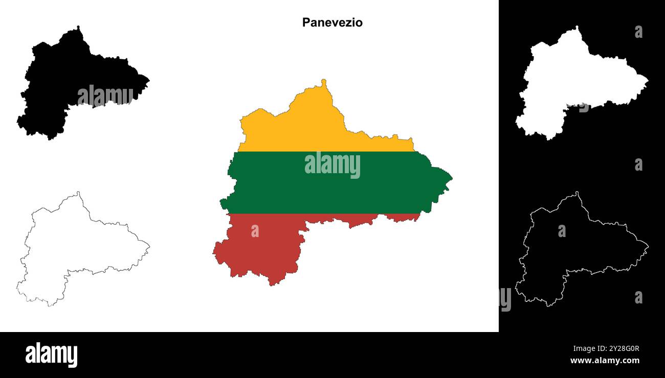 Panevezio outline map hi-res stock photography and images - Alamy