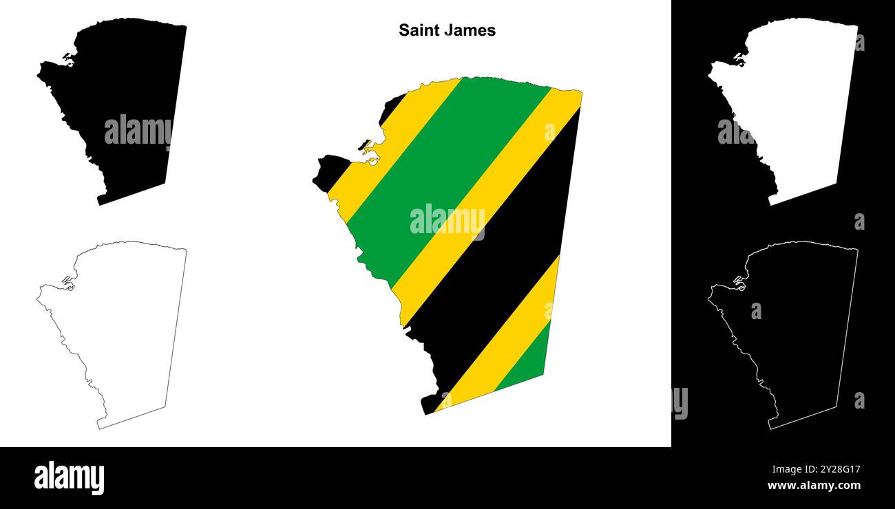 Saint James parish outline map set Stock Vector Image & Art - Alamy