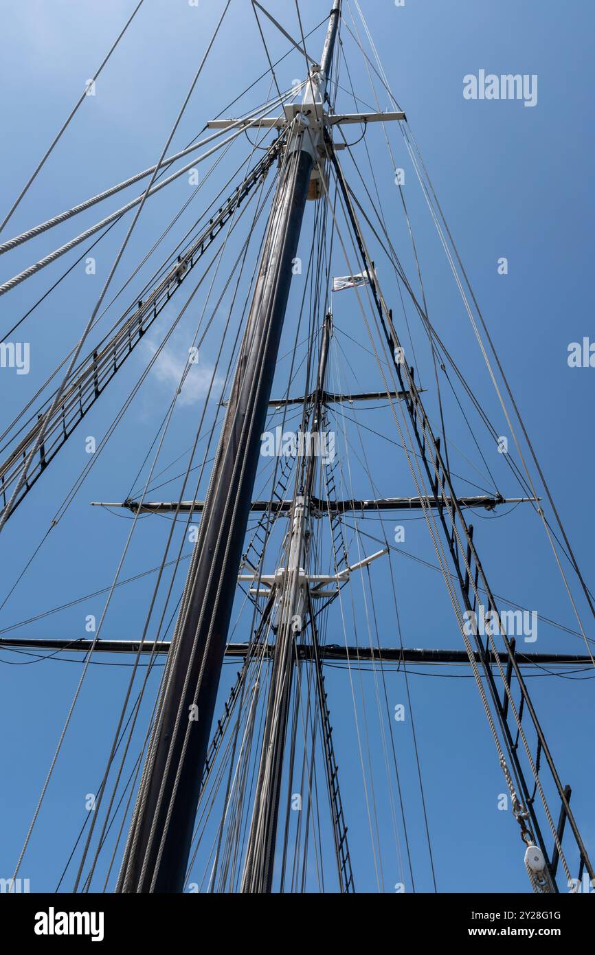 The historic tall ship Californian on display at the Maritime Museum of ...