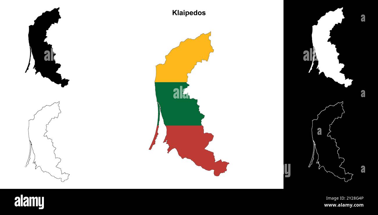 Klaipedos outline map hi-res stock photography and images - Alamy
