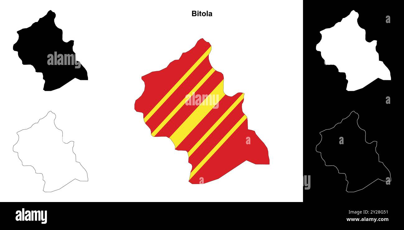 Blank bitola map hi-res stock photography and images - Alamy