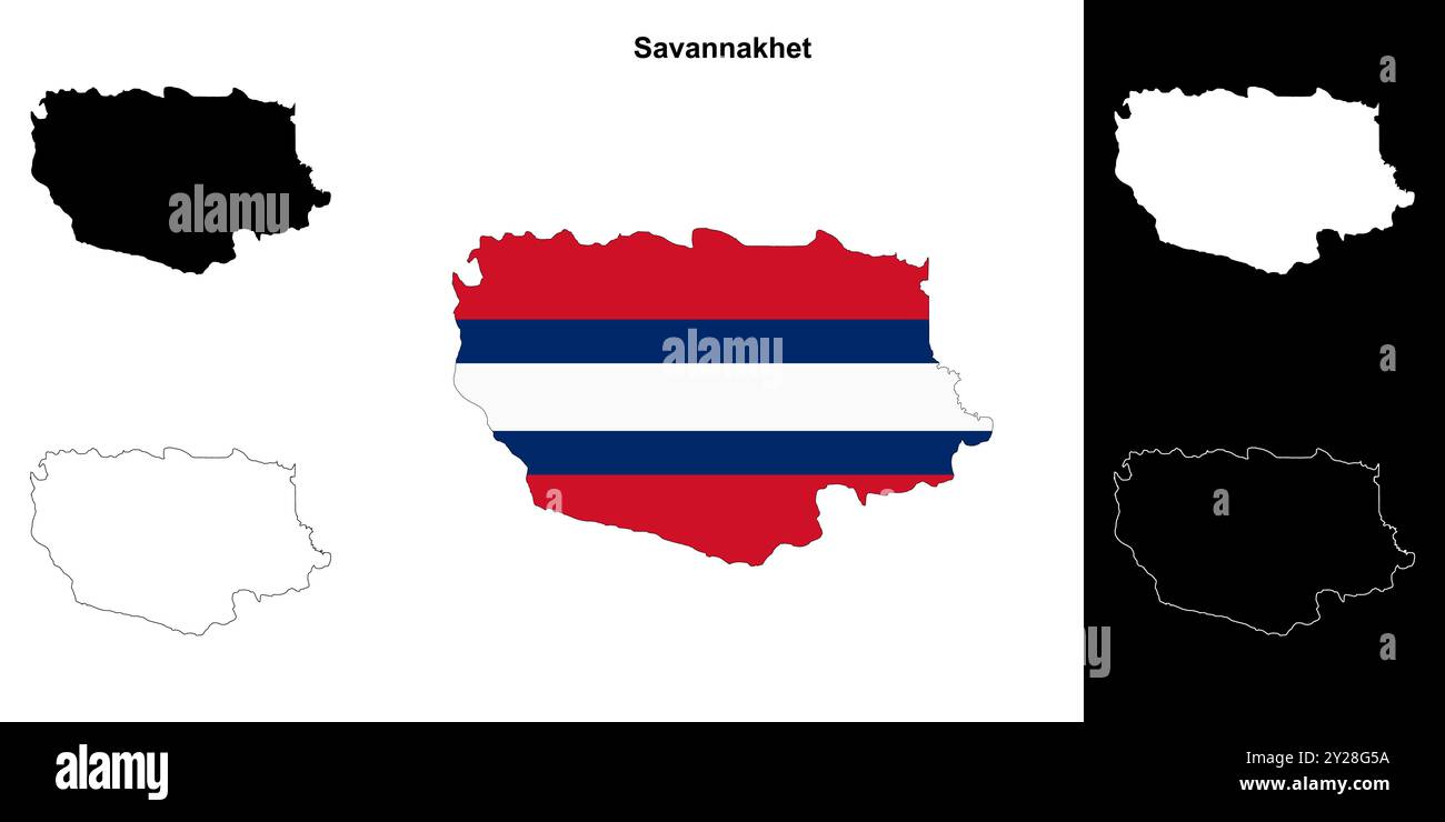 Blank savannakhet map hi-res stock photography and images - Alamy