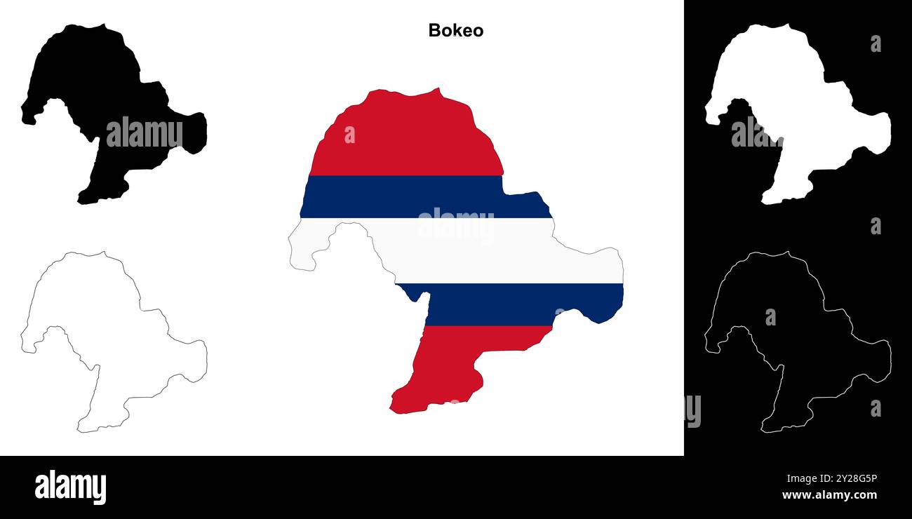 Bokeo province outline map set Stock Vector Image & Art - Alamy