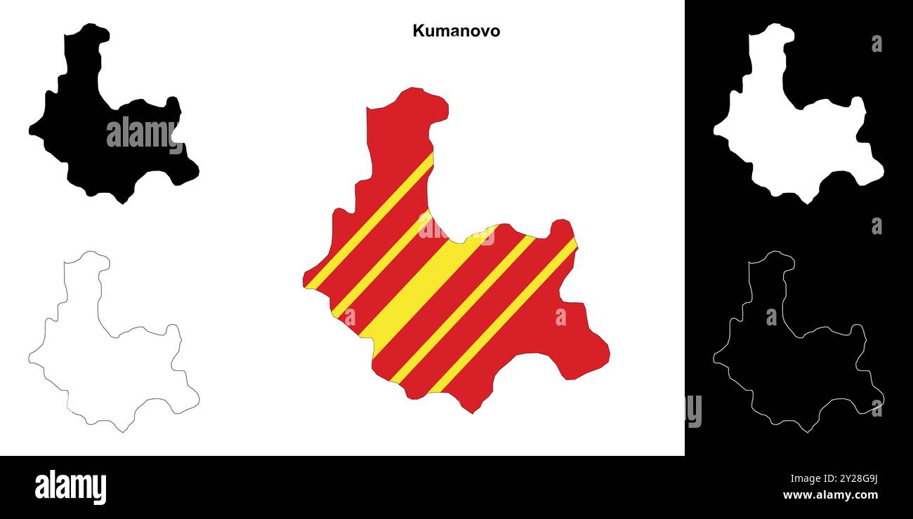 Kumanovo outline map hi-res stock photography and images - Alamy