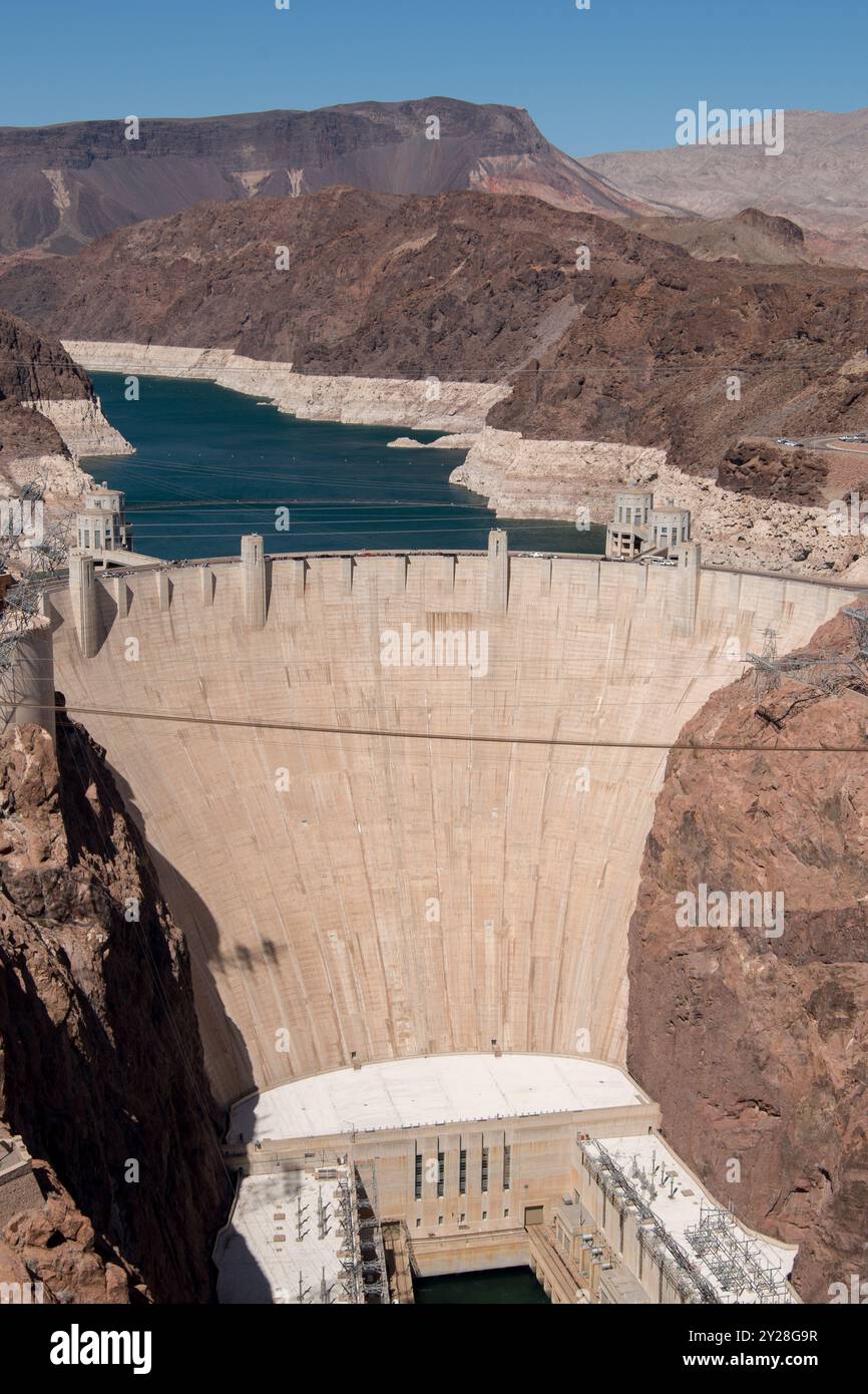 View of the Hoover dam from the Mike O'Callaghan–Pat Tillman Memorial ...