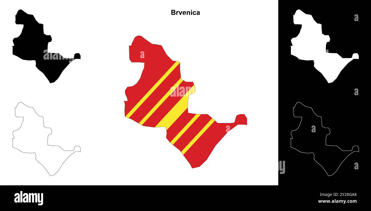 Blank brvenica map hi-res stock photography and images - Alamy