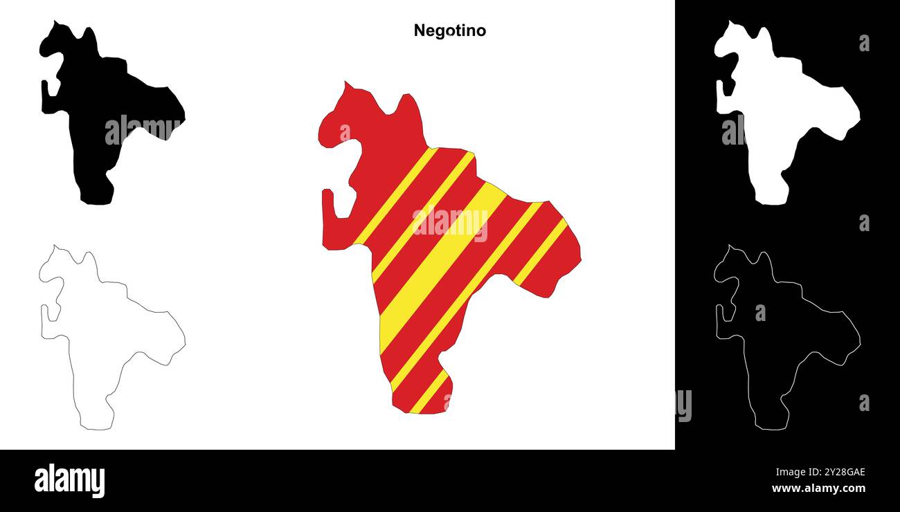Negotino municipality outline map set Stock Vector Image & Art - Alamy