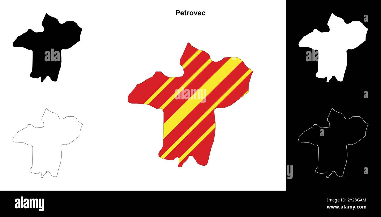 Petrovec municipality outline map set Stock Vector Image & Art - Alamy