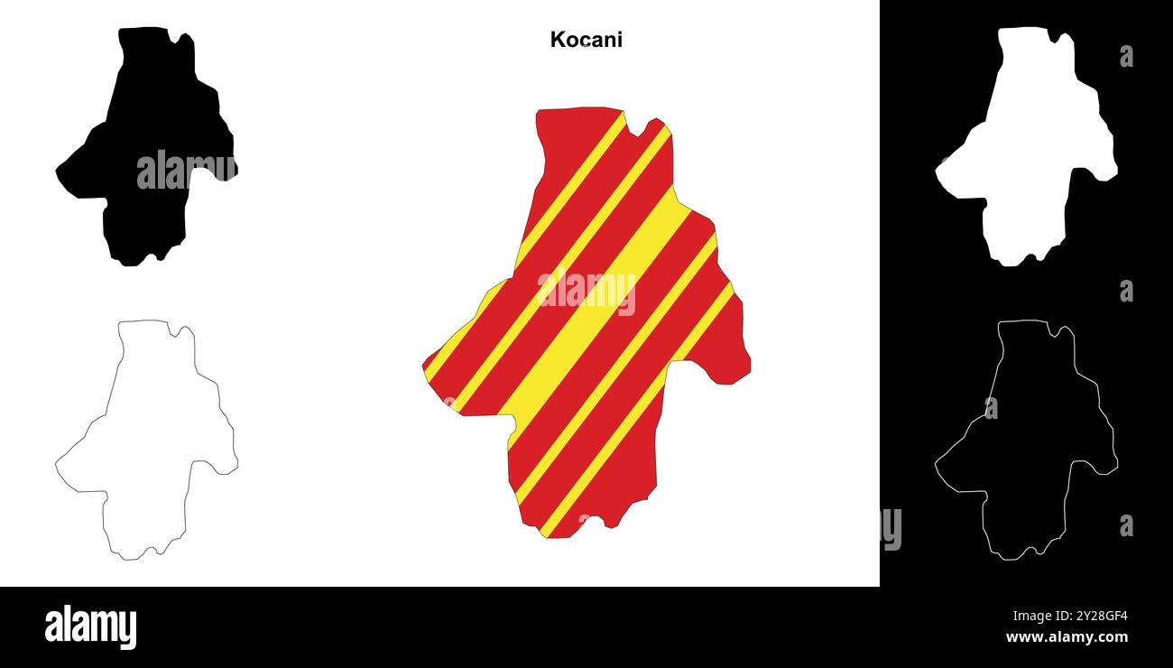 Kocani vector map hi-res stock photography and images - Alamy