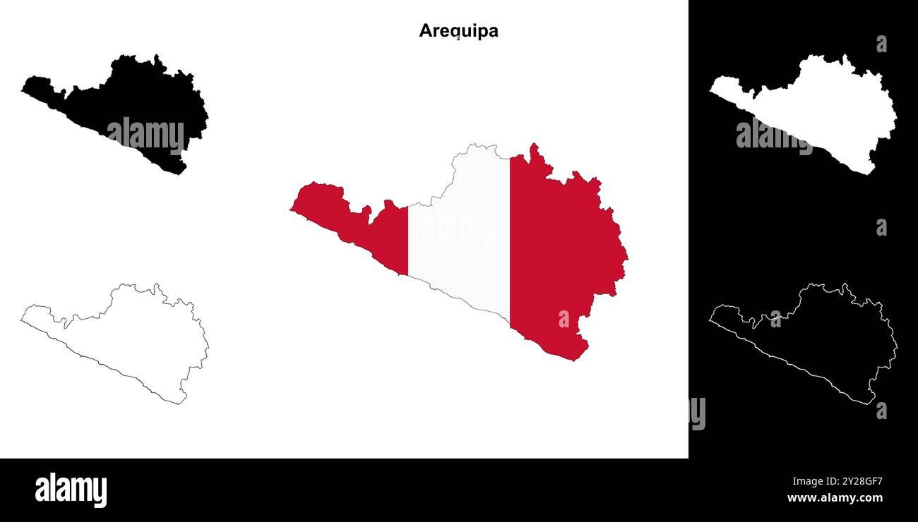 Arequipa region outline map set Stock Vector Image & Art - Alamy