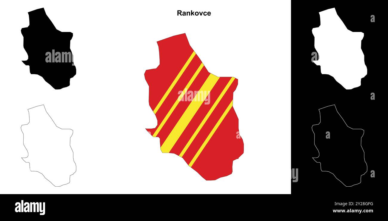 Rankovce municipality outline map set Stock Vector Image & Art - Alamy