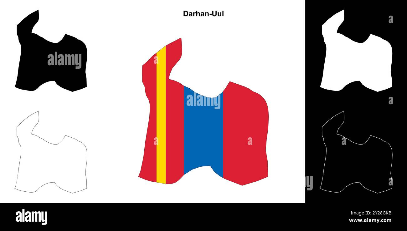 Darhan uul eps map hi-res stock photography and images - Alamy