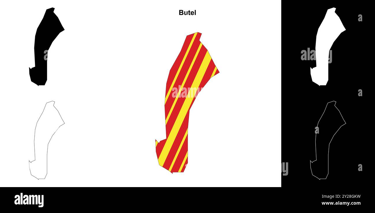 Butel municipality outline map set Stock Vector Image & Art - Alamy