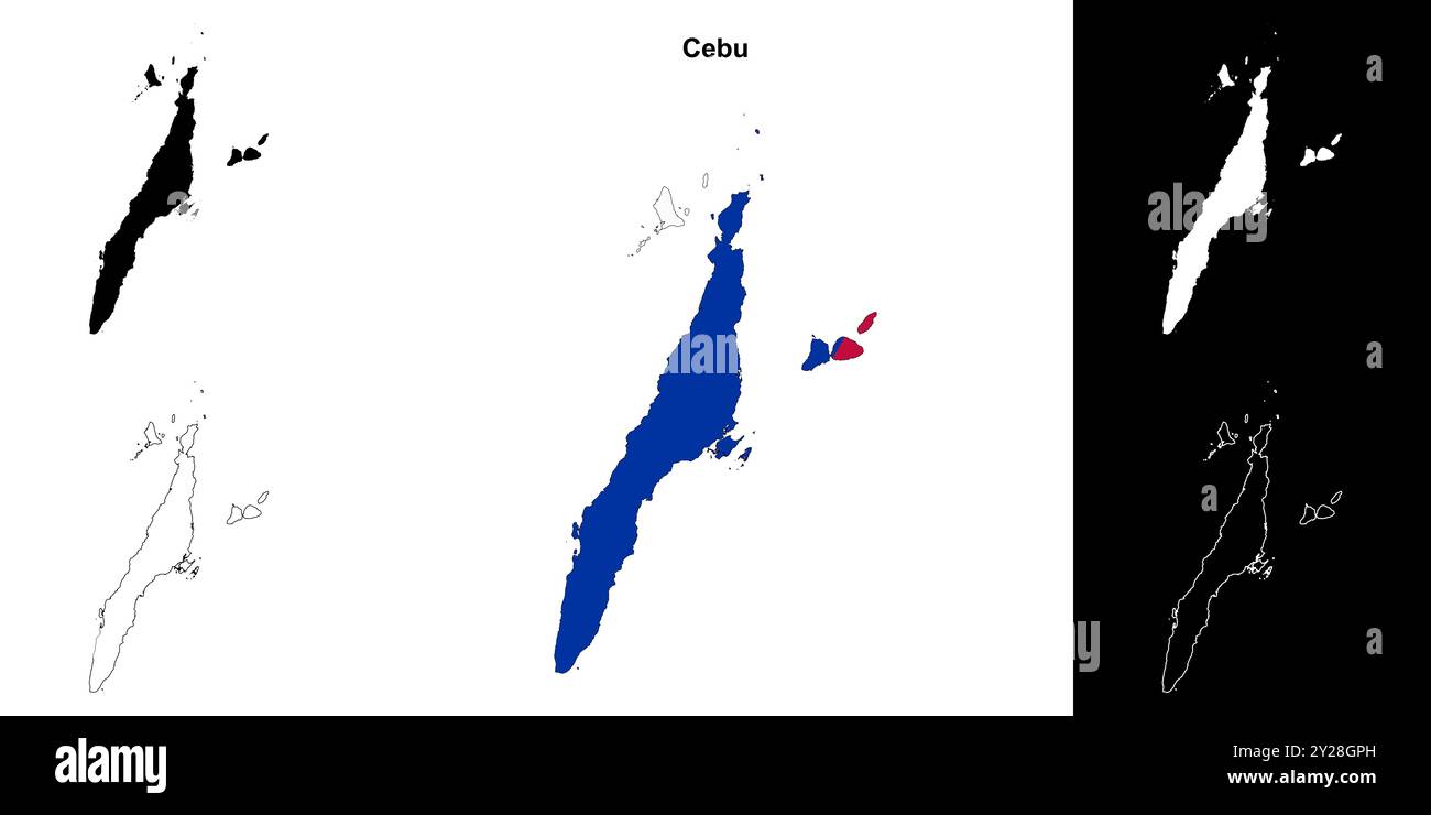 Blank cebu map hi-res stock photography and images - Alamy